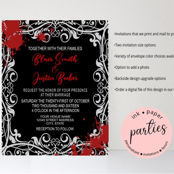 Vampire Dinner Invitation - Etsy