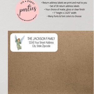 Christmas Holiday Christian Nativity Angel Religious Return Address ...
