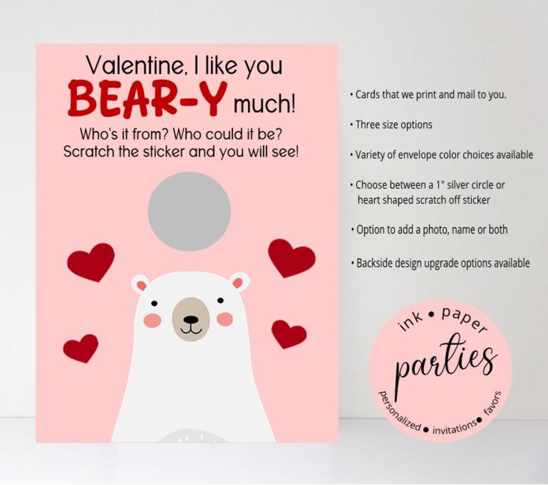 Polar Bear Valentine Card - Valentine's Day Cards - Classroom School ...