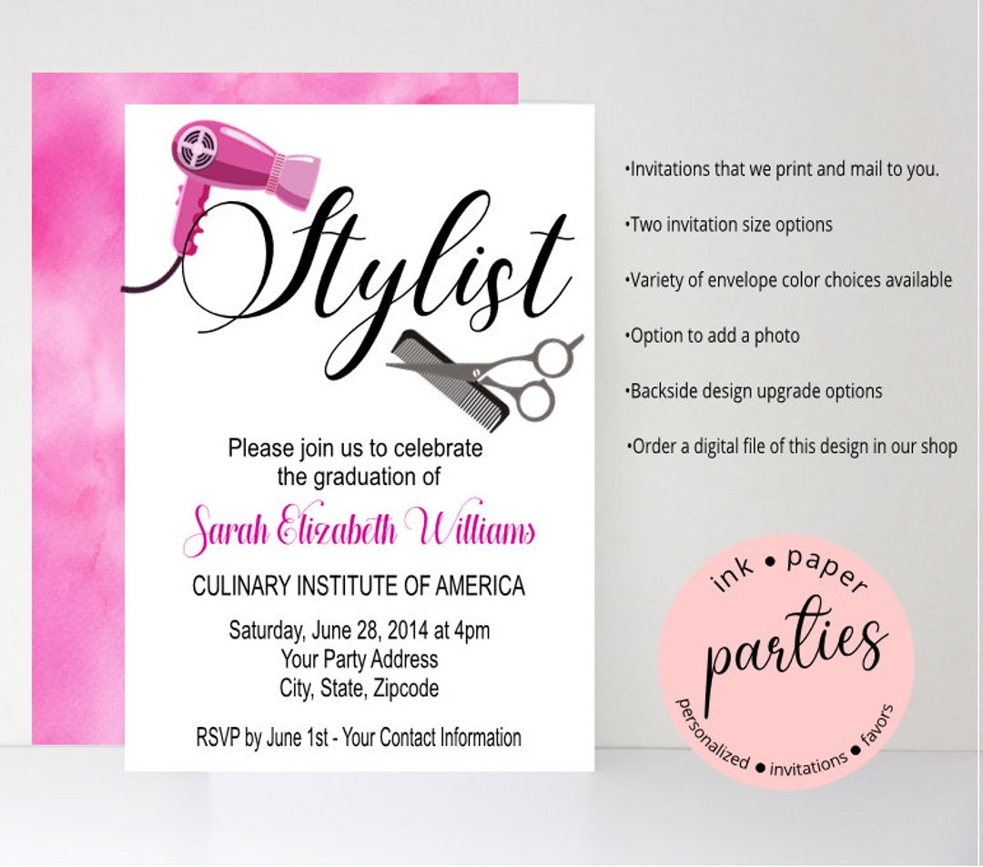 Cosmetology Cosmetologist Hair Stylist Hairdresser School Graduation ...