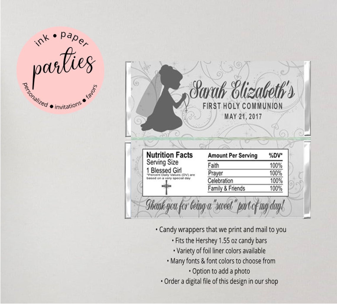 Baptism Confirmation First Communion Religious Party Candy - Etsy