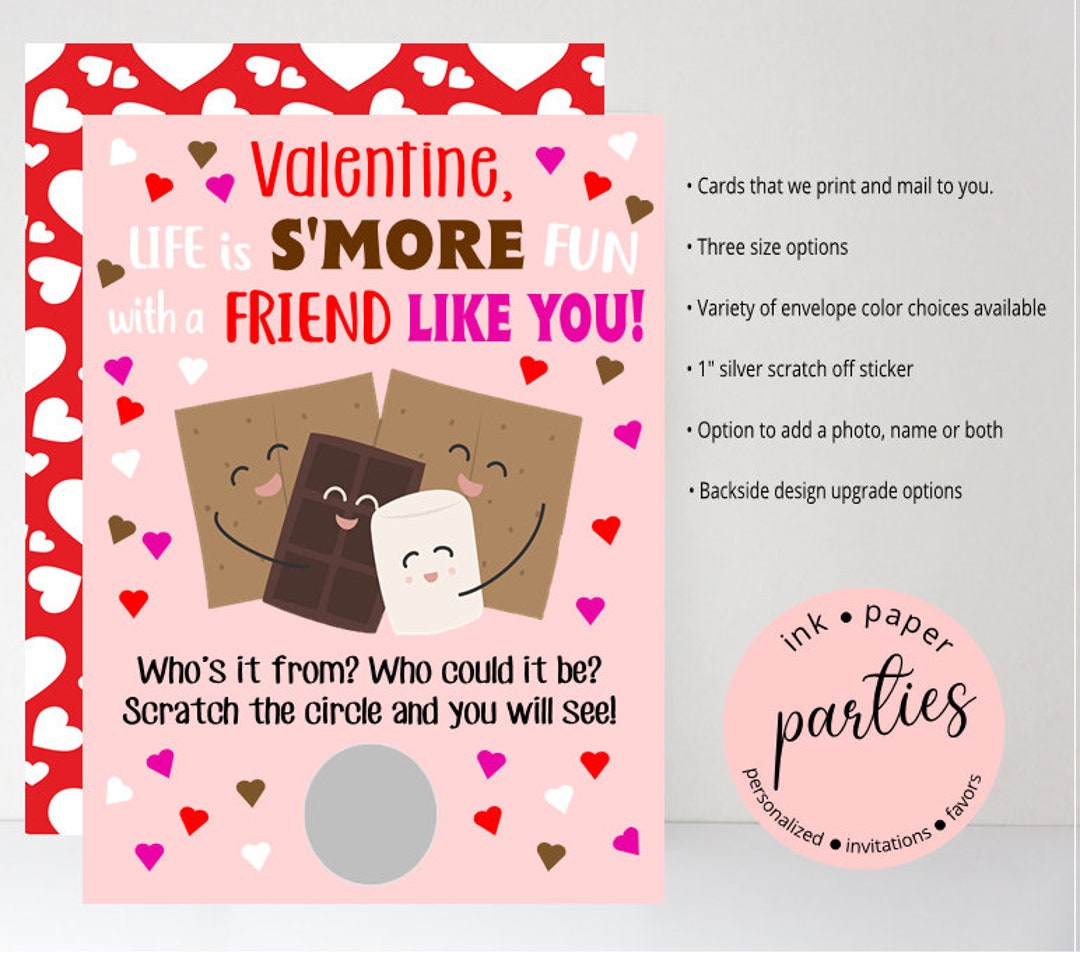 Smores Smore's Smore Valentine Card Valentine's Day Cards Classroom ...