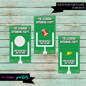 Football Birthday Party Scratch off Tickets Cards Favor Favors | Etsy