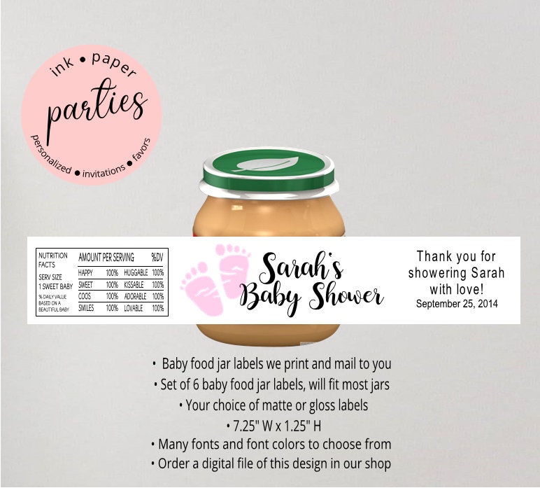 Baby Food Jar Label Template