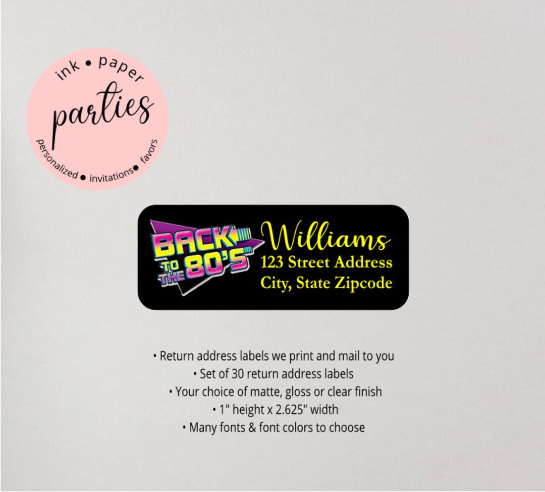 80's Retro Groovy Disco Dancing Return Address Labels - Etsy