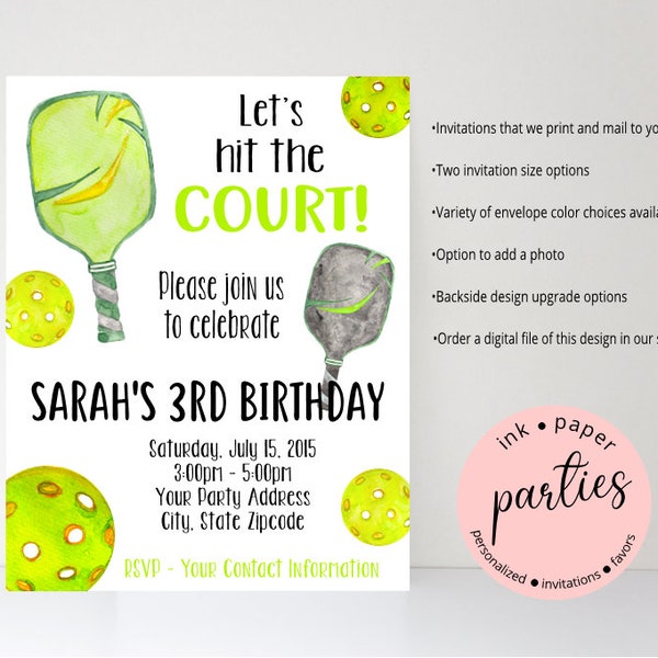 Invitations Pickleball - Etsy