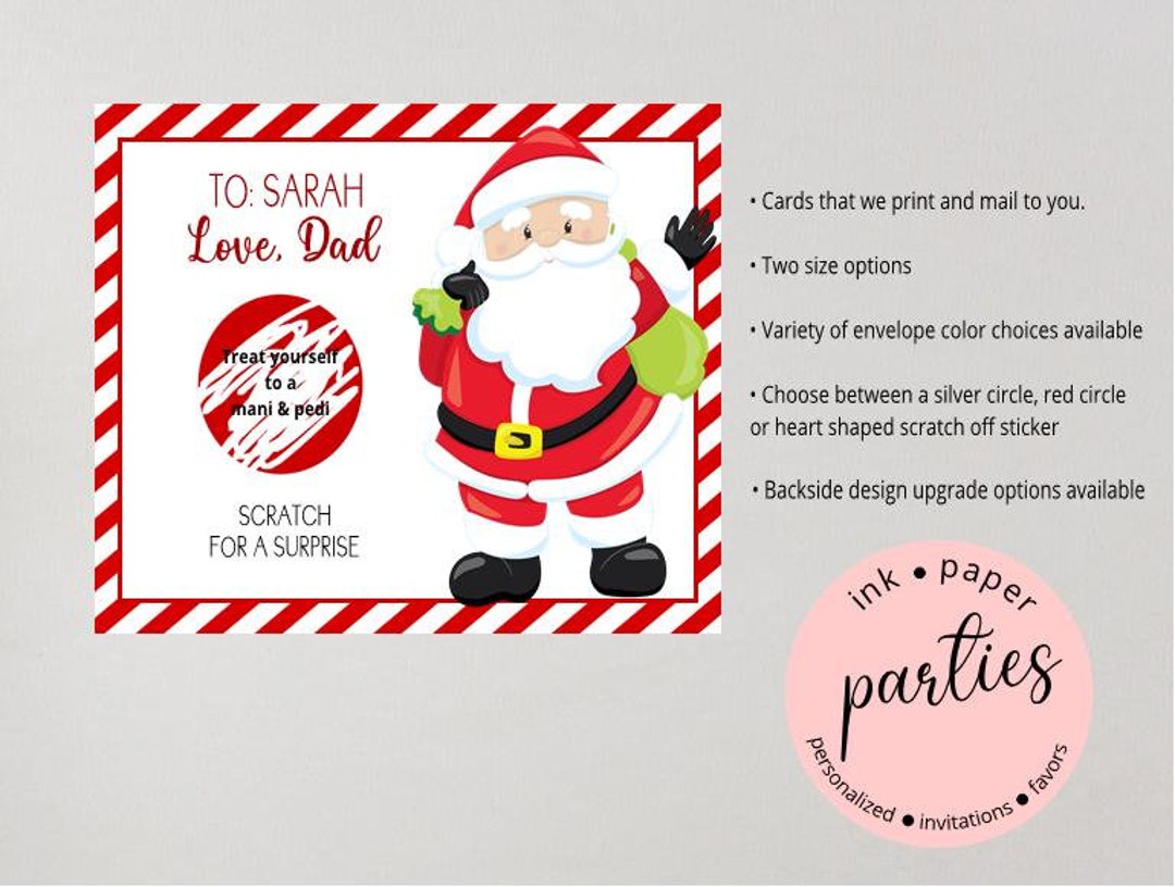 Christmas Coupon- Surprise Gift Voucher - Holiday Scratch off ...