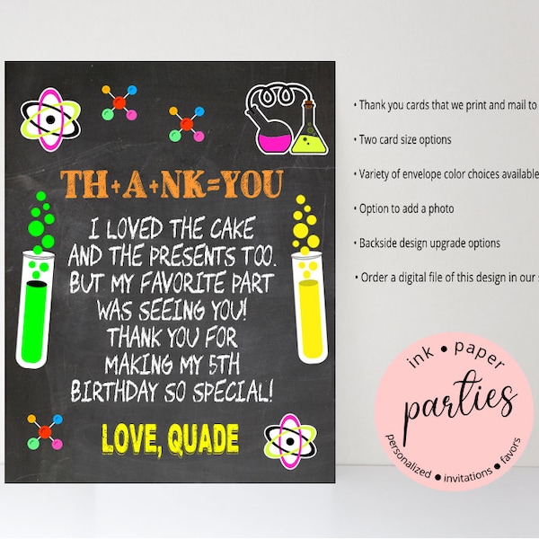 Chemistry Thank You - Etsy
