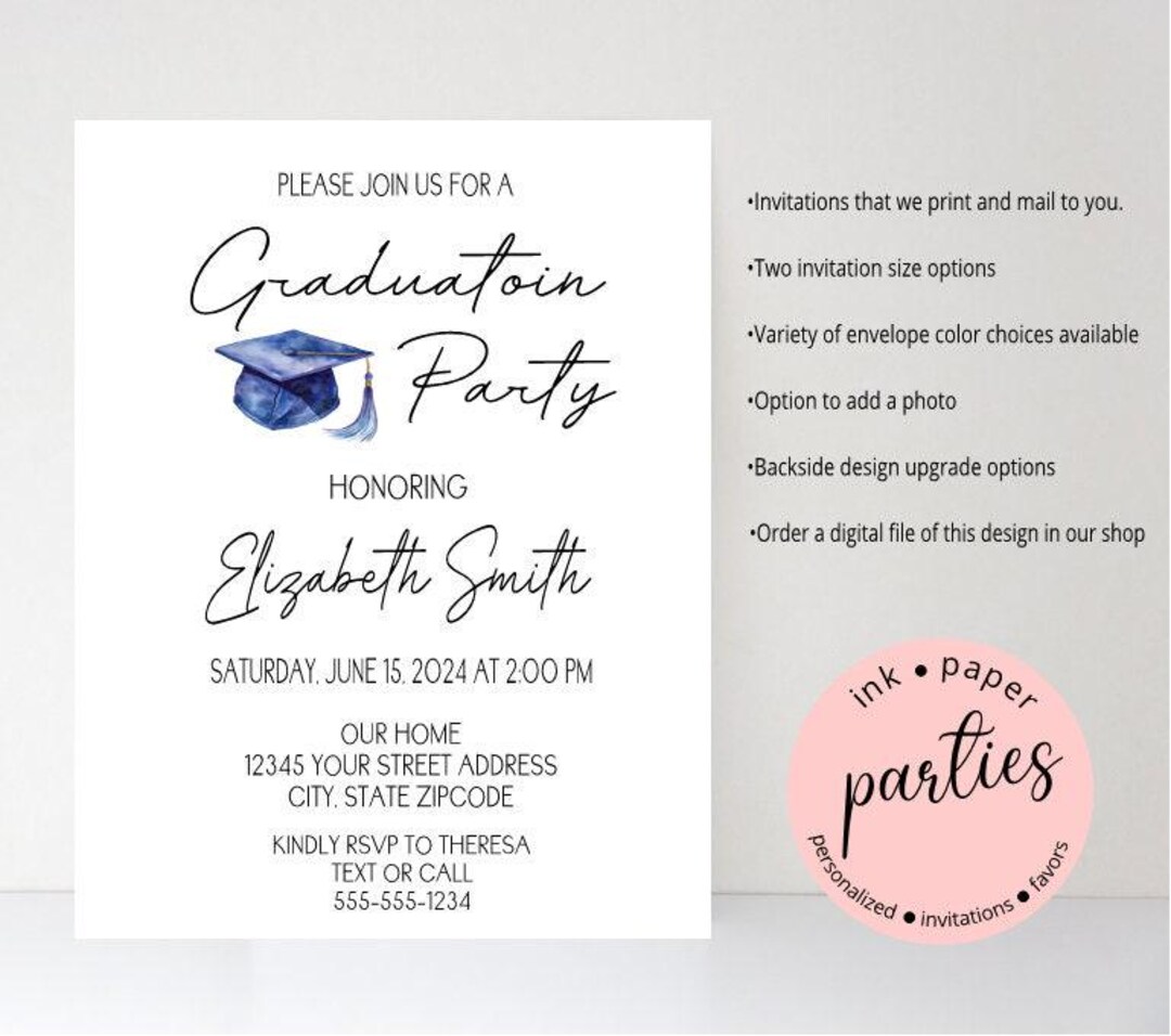 Graduation Invitation - Graduation Party Invitations - Graduation Cards ...