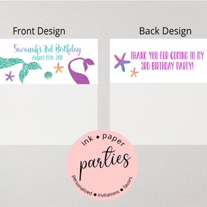 Mermaid Tail Under the Ocean Sea Birthday Party Favors Favor Favors ...