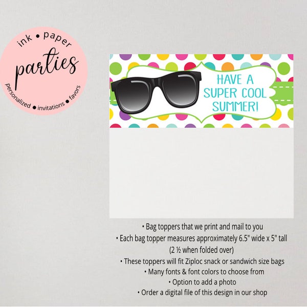 Goody Bag Topper - Etsy