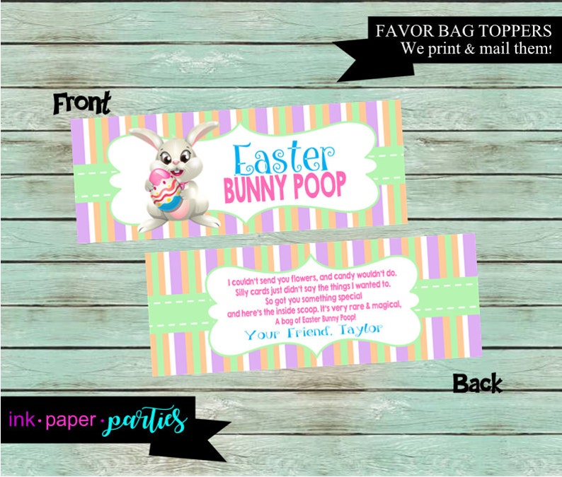 Easter Hunt Bunny Rabbit Poop Kids Candy Goody Party Goody | Etsy