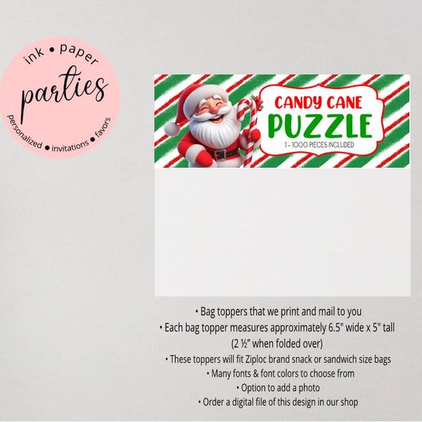 Candy Cane Puzzle - Etsy