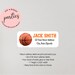 Basketball Ball Sports Return Address Labels Personalized Custom We ...