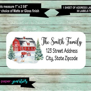Farm Return Address Labels Personalized Custom We Print and | Etsy