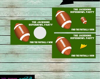 Football ANY COLORS Birthday Party Scratch off Tickets | Etsy
