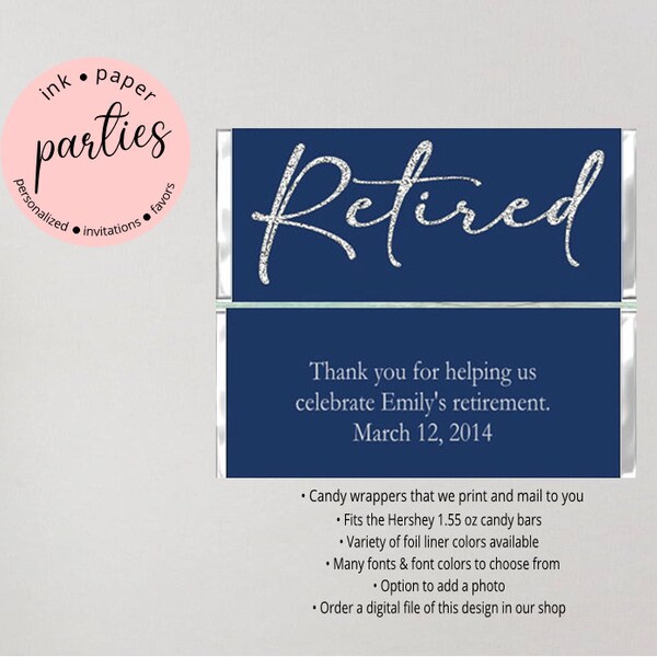 Retirement Candy Bar - Etsy