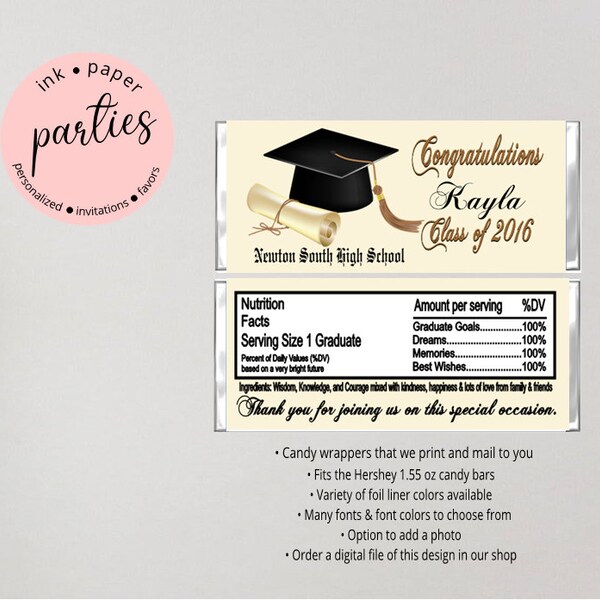 Graduation Candy Bar - Etsy