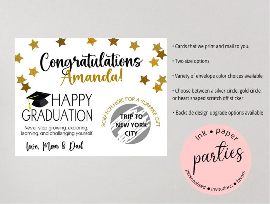 Graduation Scratch off - Surprise Gift Voucher - Graduation Coupons ...