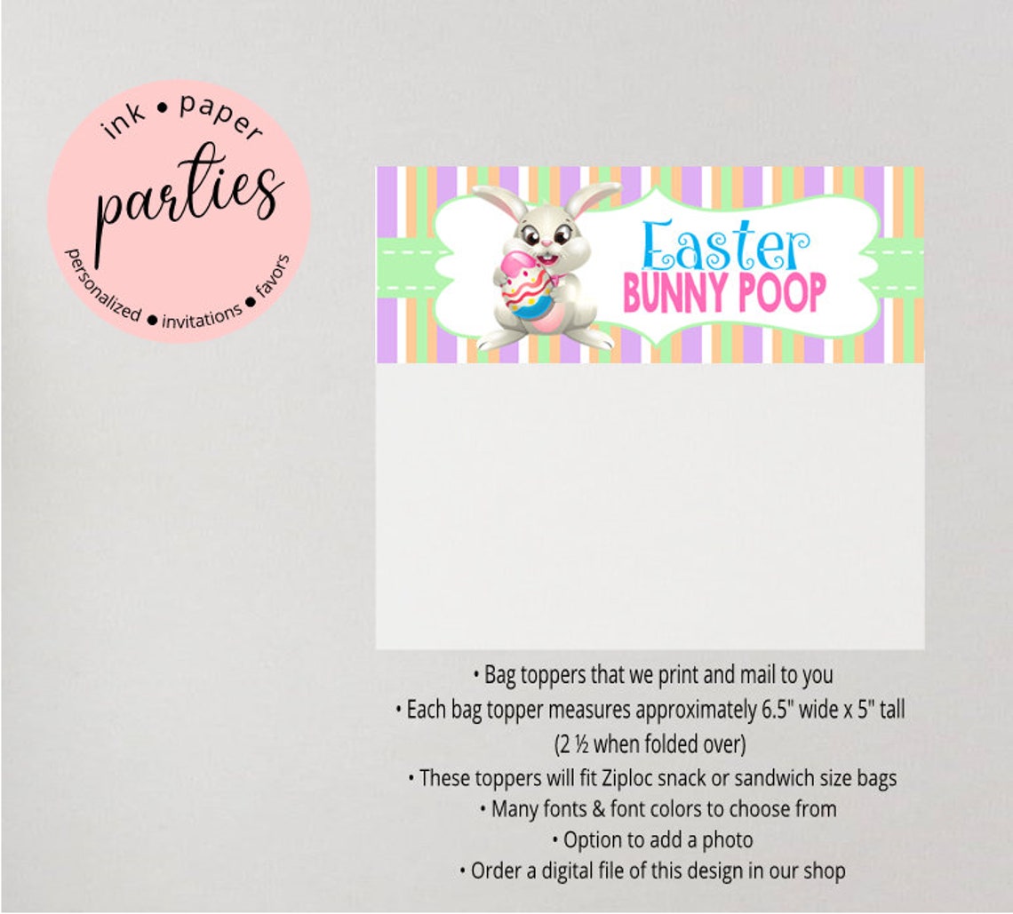 Easter Hunt Bunny Rabbit Poop Kids Candy Goody Party Goody Goodie Favor ...