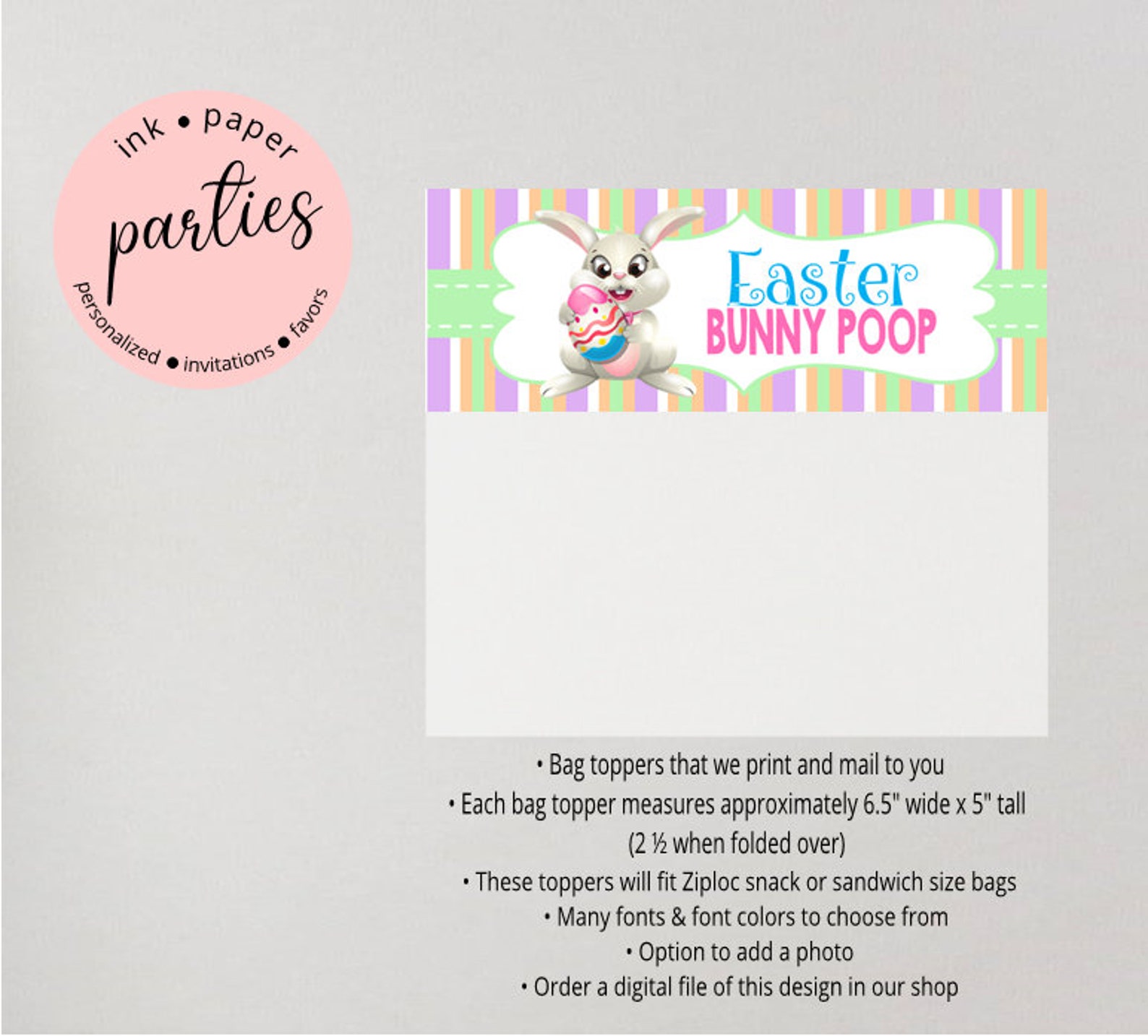Easter Hunt Bunny Rabbit Poop Kids Candy Goody Party Goody - Etsy