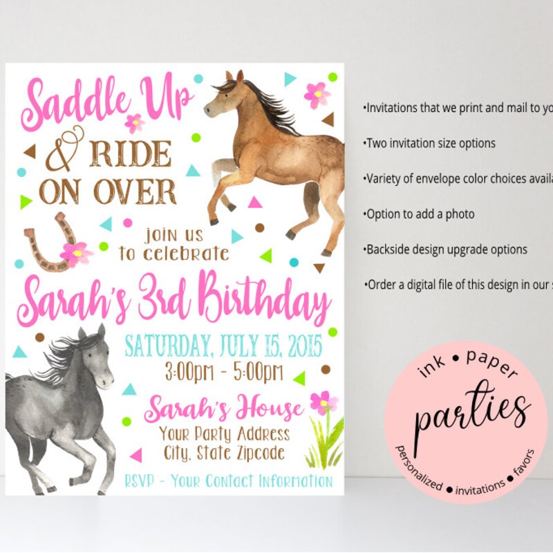 Horse Invite - Etsy