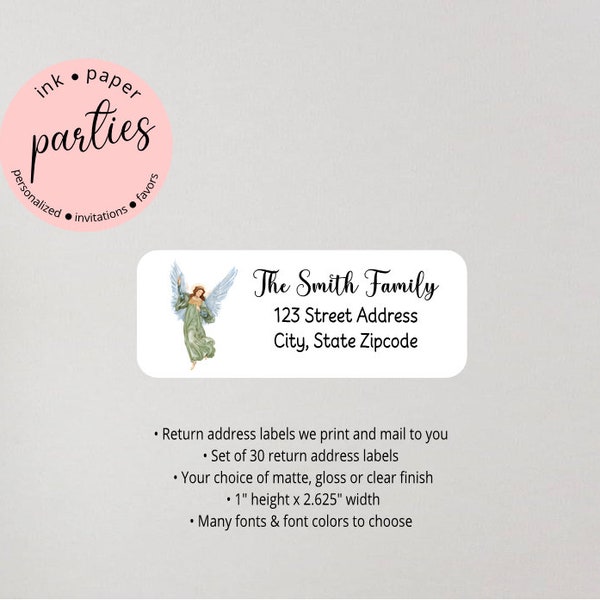 Angel Return Address Labels - Etsy
