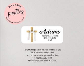 Christian Address Labels Cross - Etsy