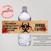 Zombie Walkers Virus Birthday Party Favors Favor Water Bottle Labels ...