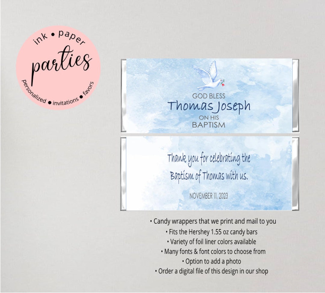Baptism Confirmation First Communion Religious Party Candy - Etsy