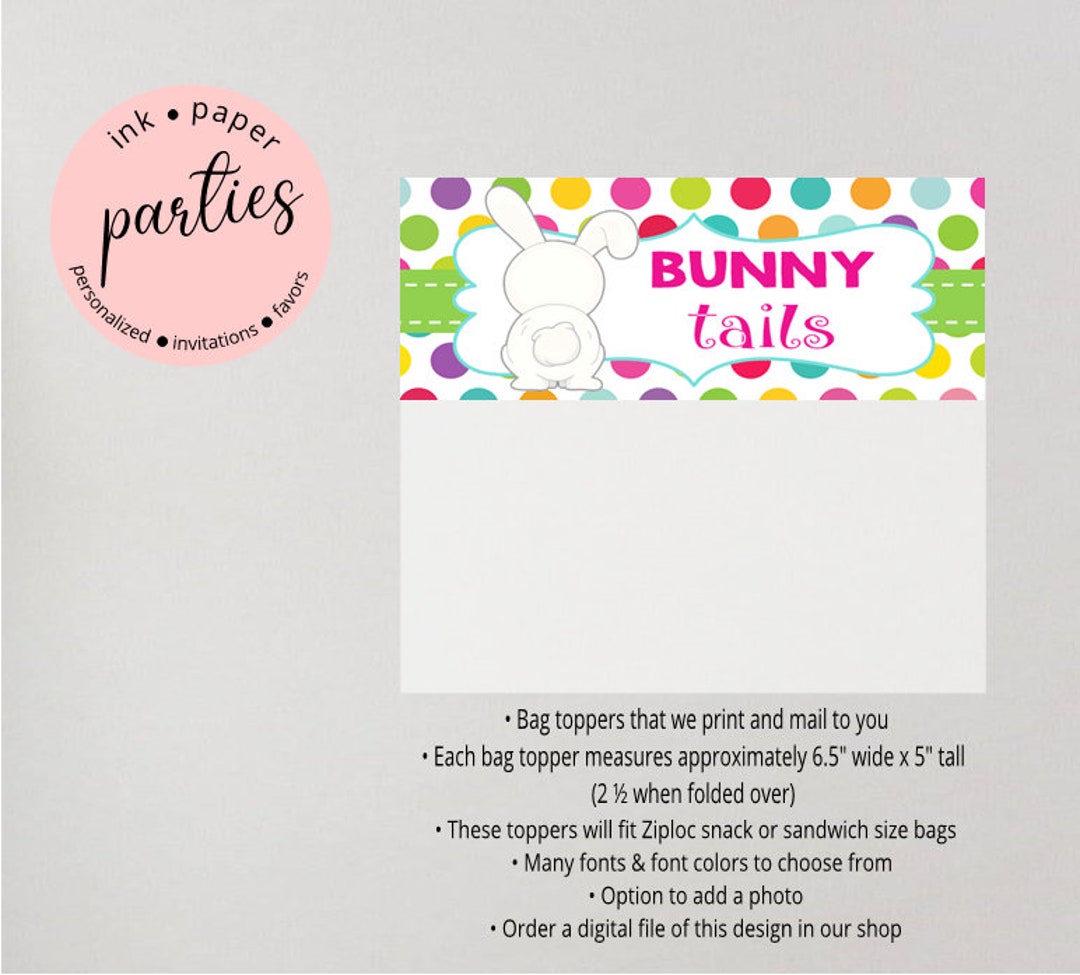 Easter Egg Hunt Bunny Rabbit Tails Kids Candy Goody Party Goody Goodie ...