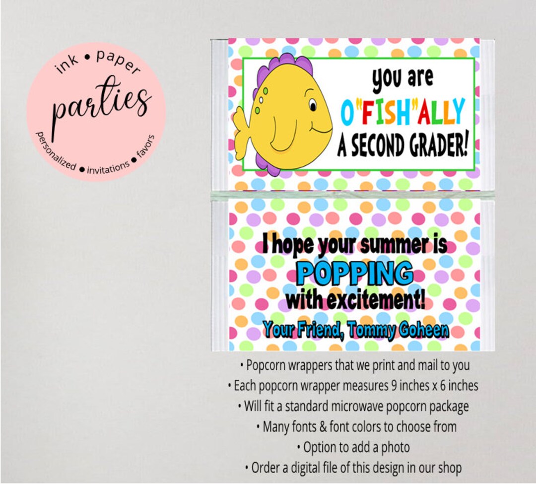 Summer End of School Year Class Classroom Student Teacher Party Popcorn ...