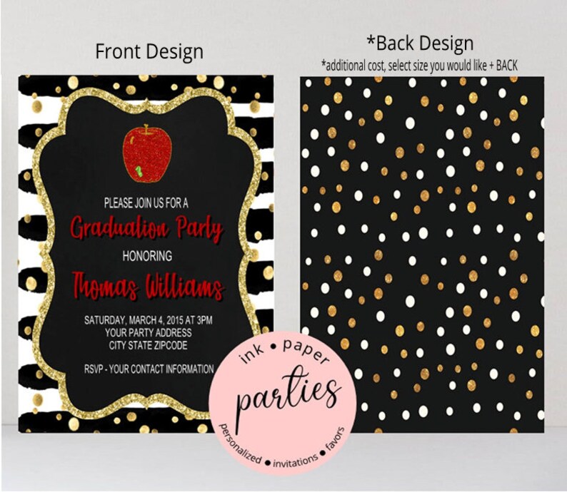Graduation Graduate Teacher Education School Party Invitations - Etsy