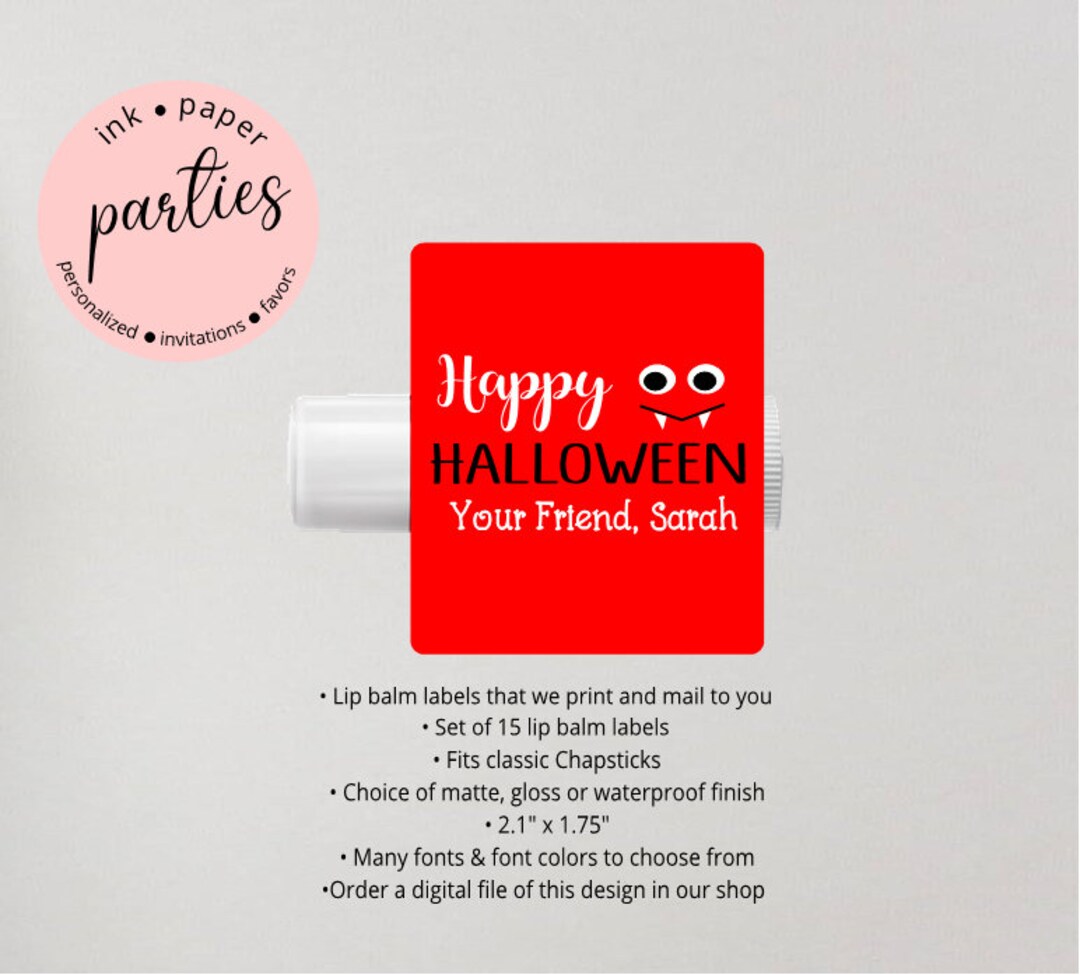 Vampire Halloween Trick or Treat Birthday School Class Party - Etsy