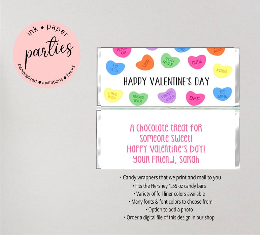 Candy Conversation Hearts Valentine Valentine's Day Party - Etsy