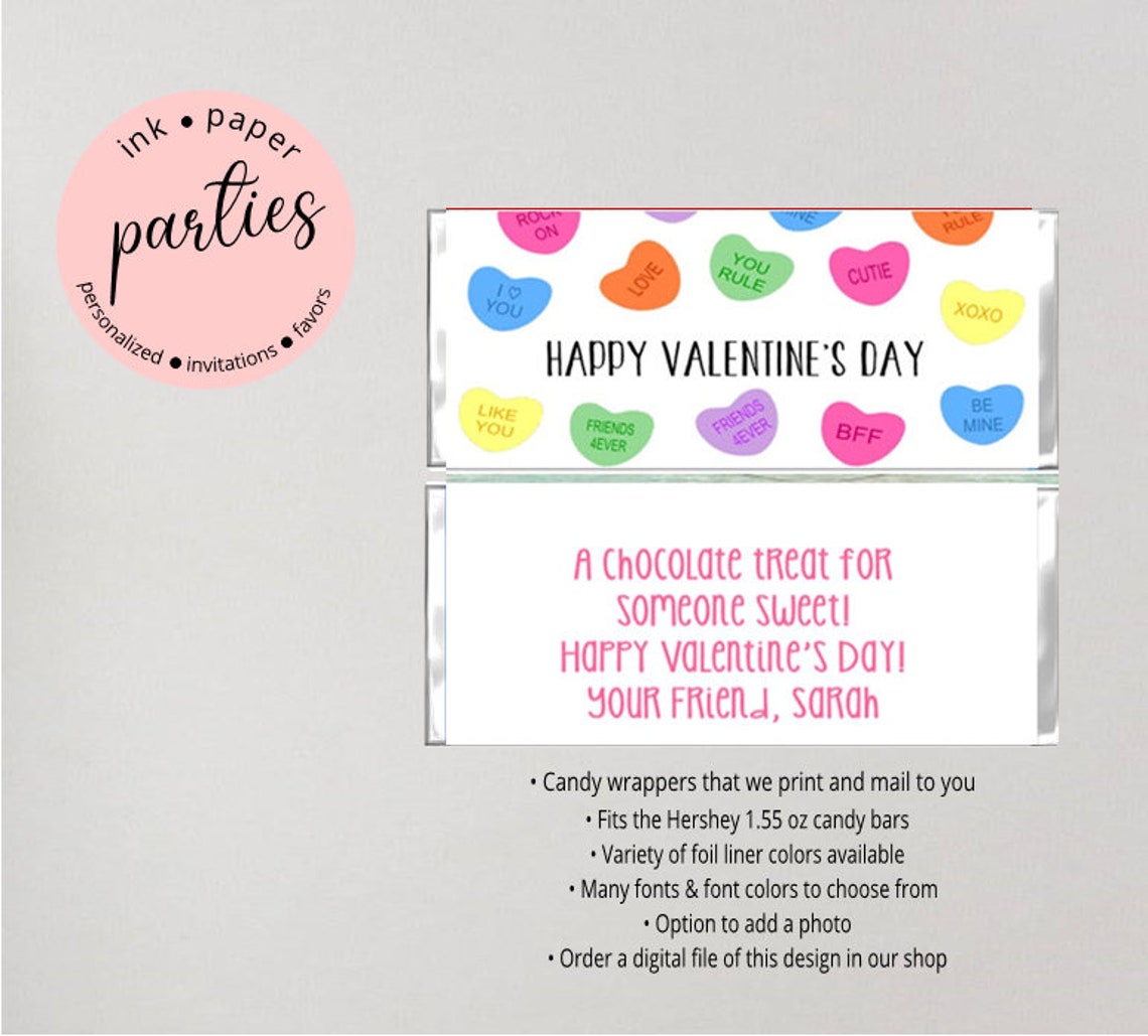 Candy Conversation Hearts Valentine Valentine's Day Party - Etsy