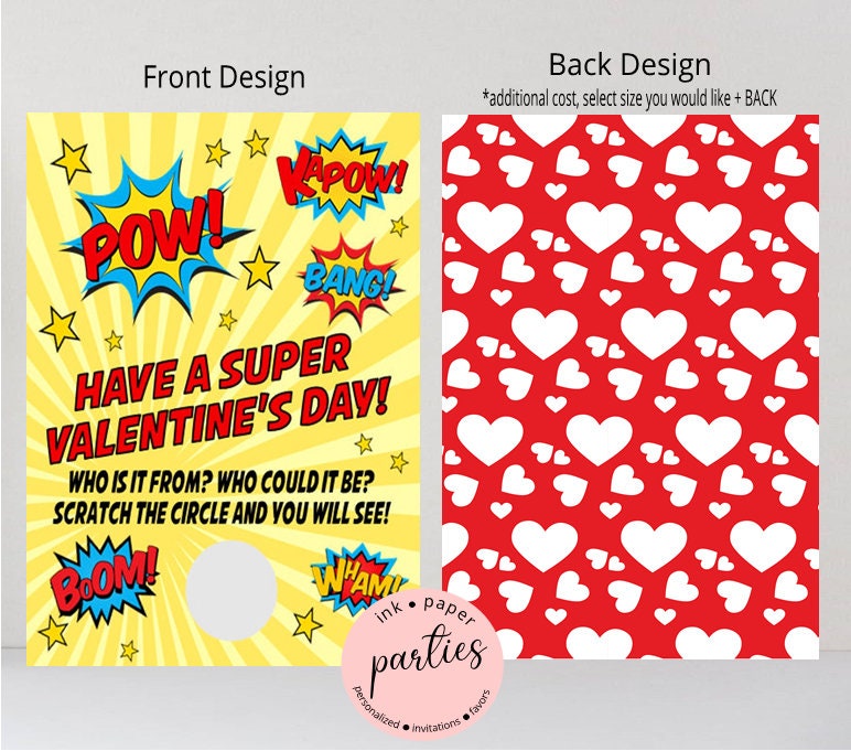Superhero Super Heroes Comic Book Valentine Card - Valentine's Day ...