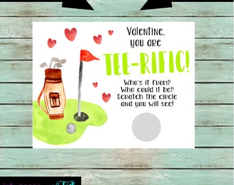 Golf Valentine Cards - Etsy