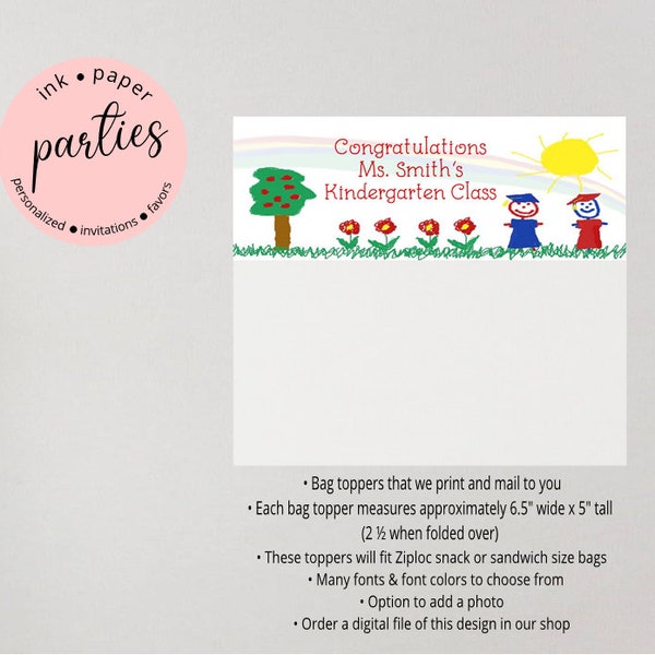 Kindergarten Graduation Goodie Bags - Etsy