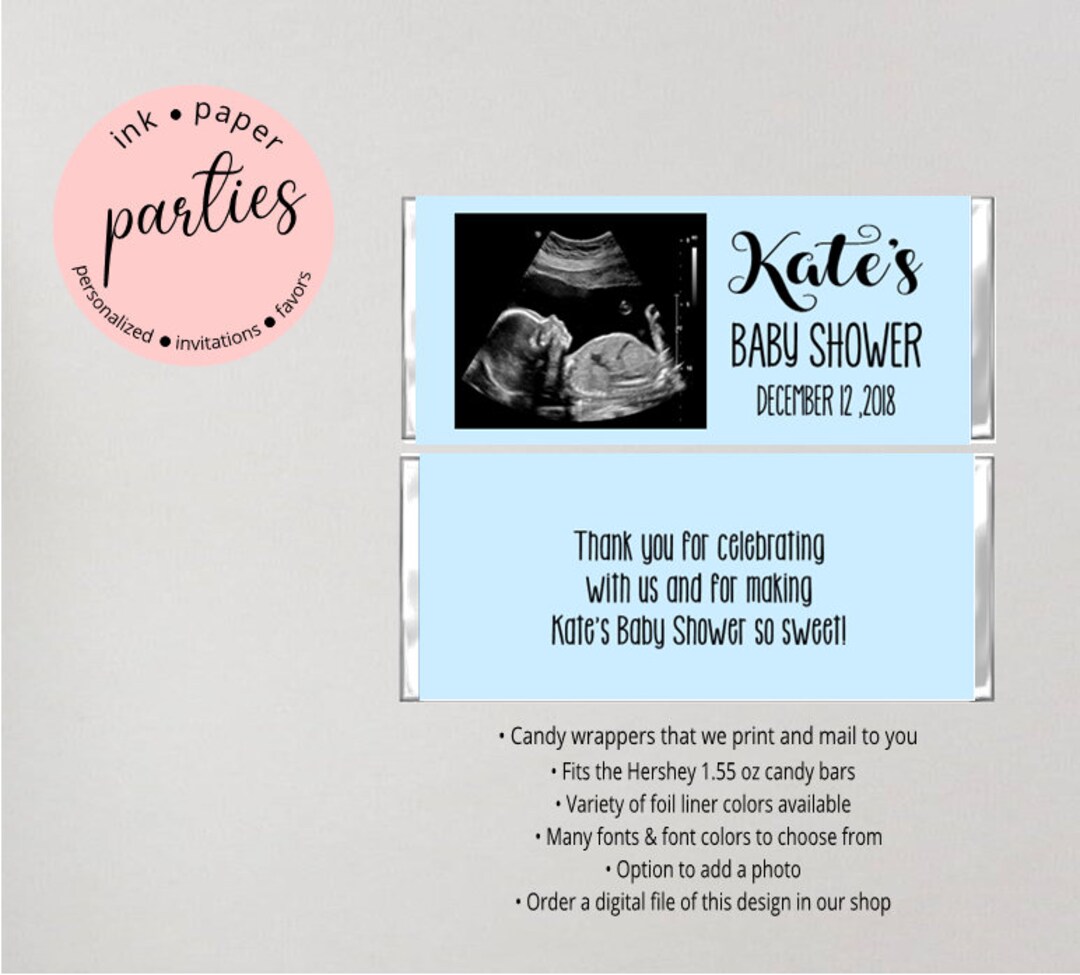 Sonogram Ultrasound Baby Shower Gender Reveal Baby Sprinkle Chocolate ...
