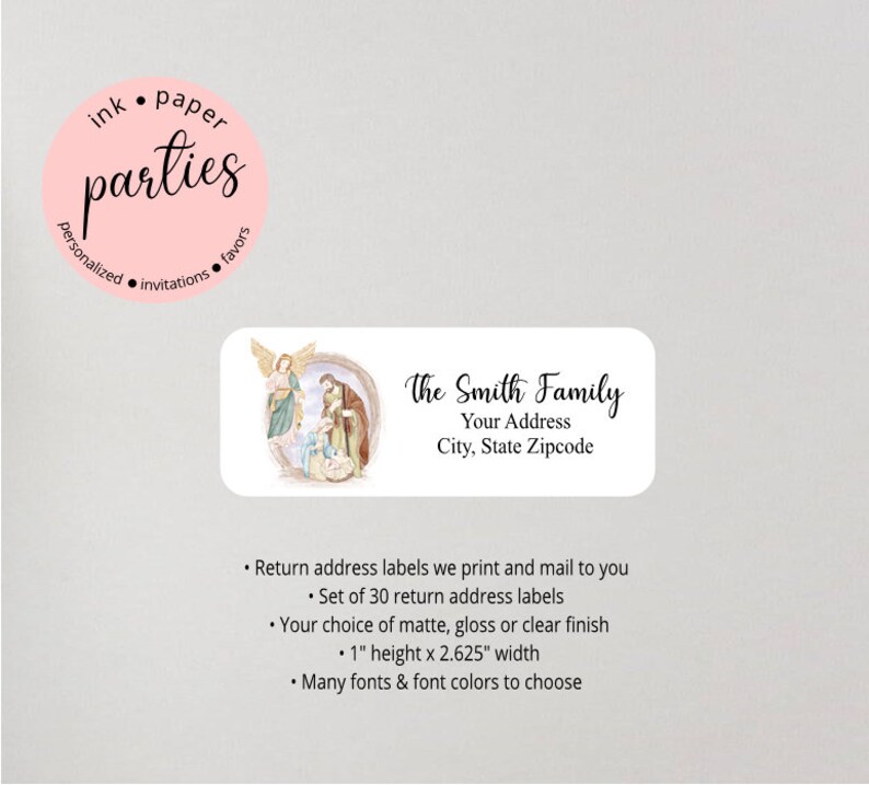 Christmas Holiday Christian Nativity Religious Return Address - Etsy