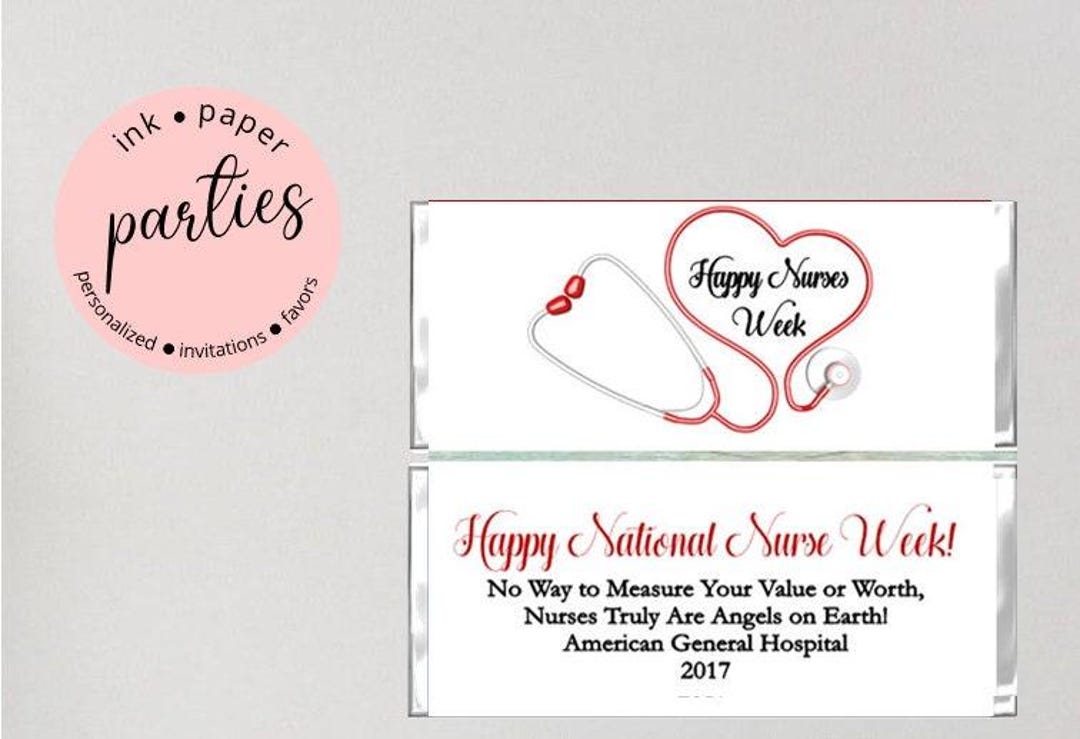 Nurse Nursing Week Graduation Thank You Appreciation Chocolate Candy ...