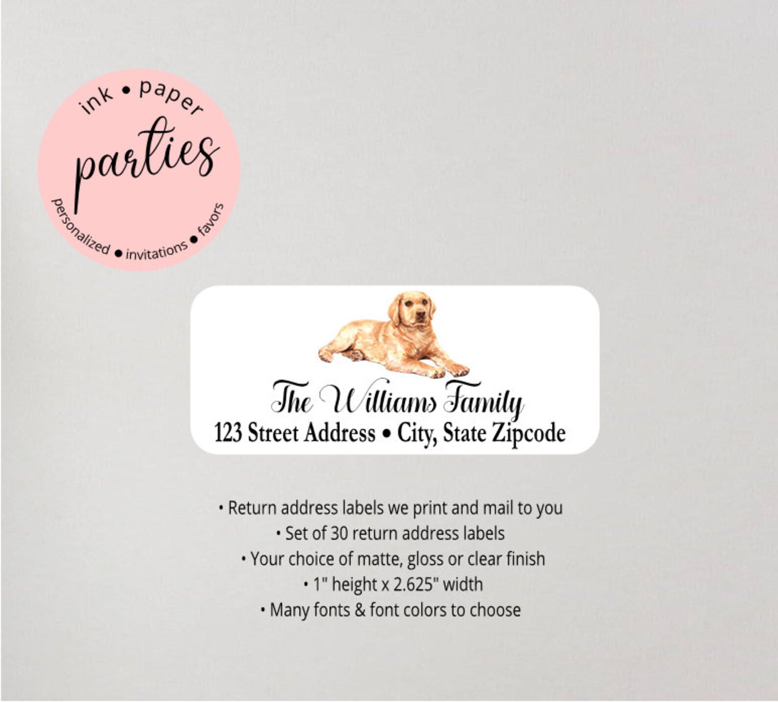 Labrador Dog Puppy Animals Pets Pet Return Address Labels - Etsy