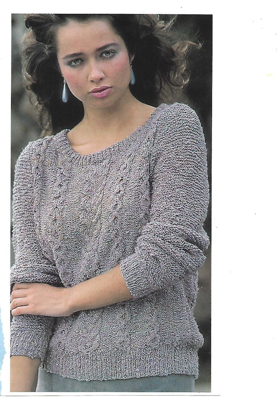 Knitting Pattern Pdf Women's Ladies Cotton Cabled - Etsy UK