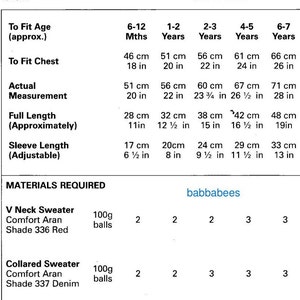 PDF Knitting Pattern Boy Girl Baby Kids Cable Aran Knit Jumper Sweater ...