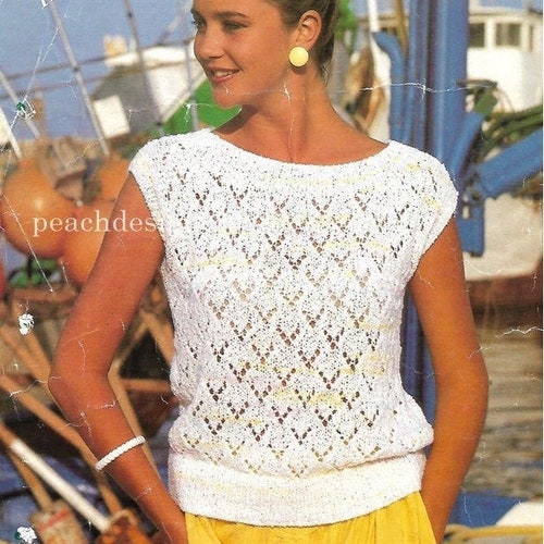 PDF Knitting Pattern Women's Ladies Lace Knit Top Summer - Etsy UK