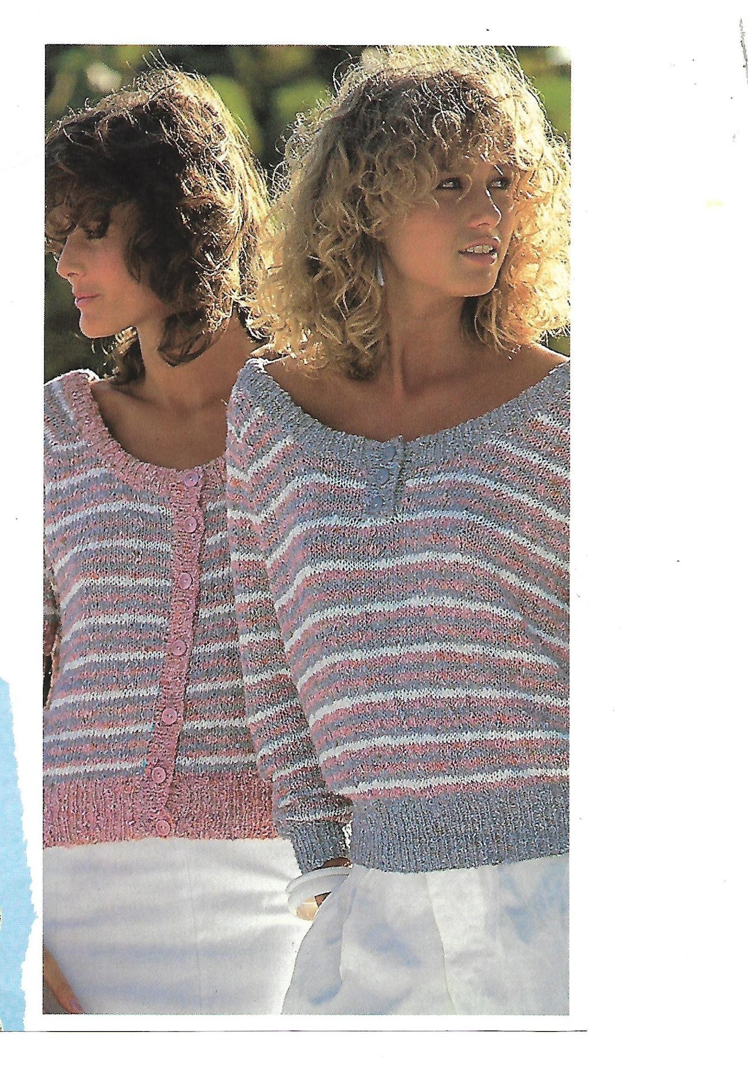 Striped Cotton Cardigan Knitting Pattern: UK English (sizes 30-40 Inch ...