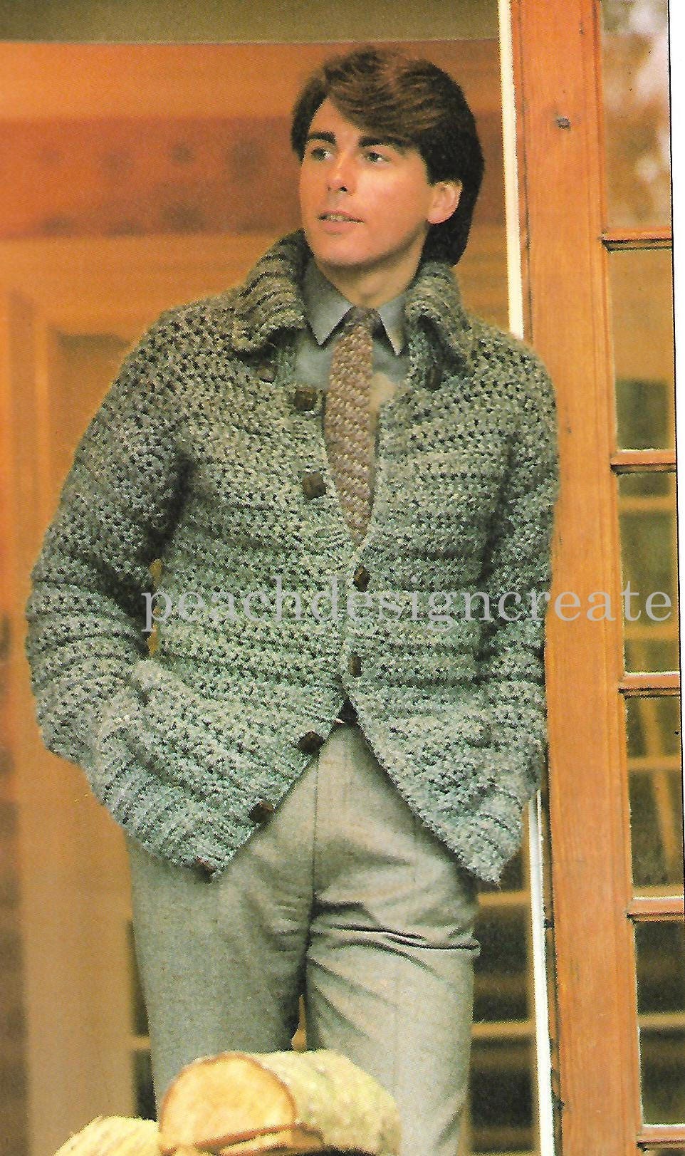 Jacket Crochet Pattern Mens Pdf Digital Download | Etsy