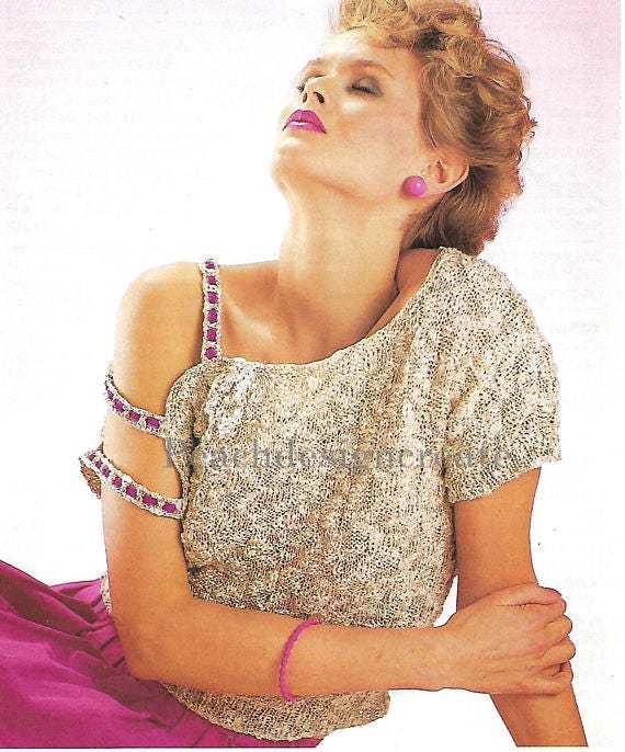 Knitting Pattern Pdf Women's Ladies off the Shoulder | Etsy