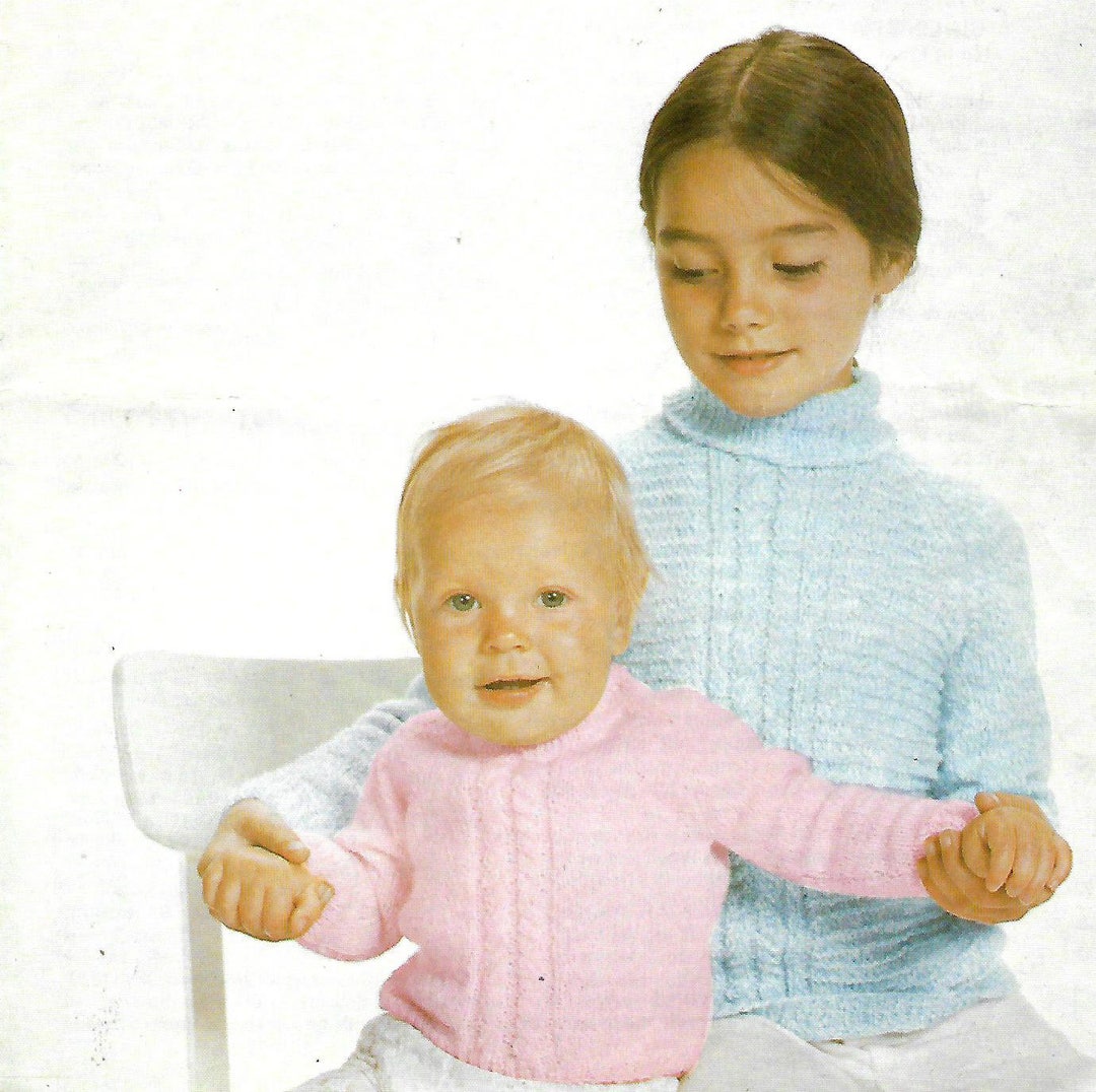 Knitting Pattern, Baby, Childrens Cable Knit Jumper, Sweater, Pdf ...